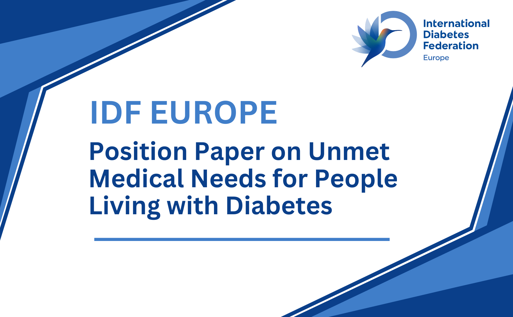 IDF Europe publishes its Position Paper on Unmet Medical Needs for ...