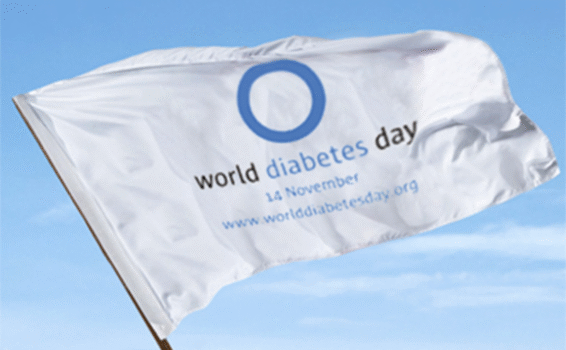 World Diabetes Day flag - International Diabetes Federation